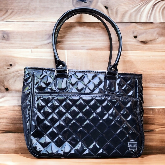 Caboodles | Bags | Caboodles Patent Faux Leather Quilted Bag | Poshmark